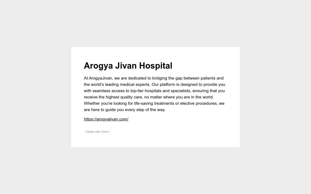 Arogya Jivan Hospital